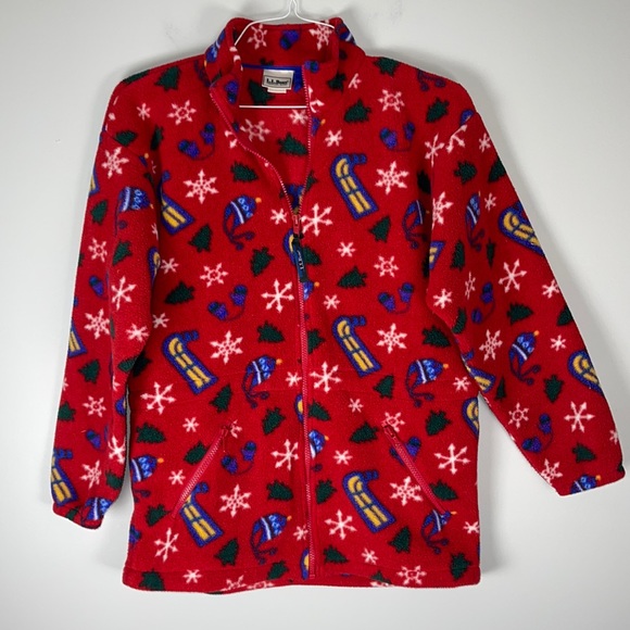 L.L. Bean | Jackets & Coats | Ll Bean Red Winter Fleece Vintage Kids ...